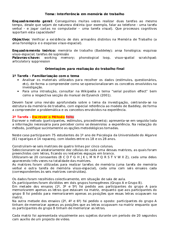 (DOC) Trabalho Final InterferÛncia