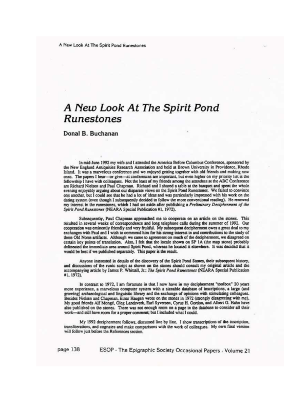 (PDF) ESOP v21 p 138-164 A New Look at the Spirit Pond Runestones