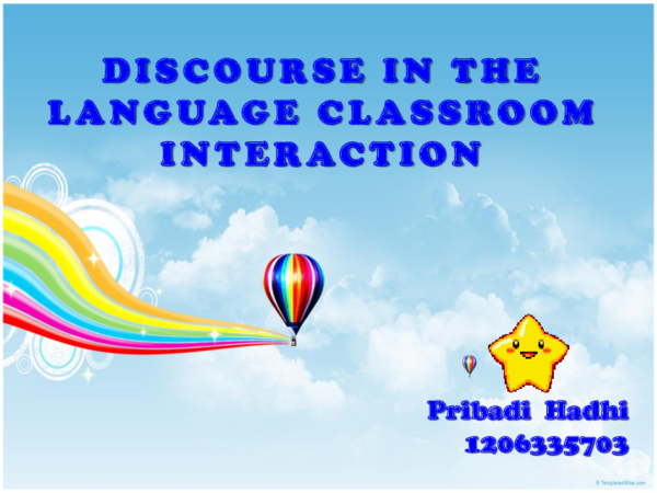 (PPT) Discourse in Language Classroom Interaction