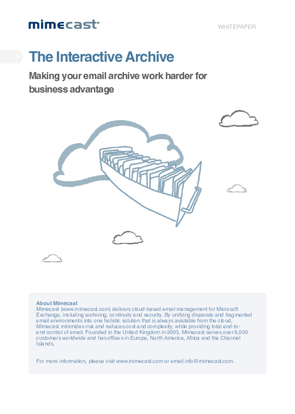 (PDF) The Interactive Archive Making your email archive work harder for ...
