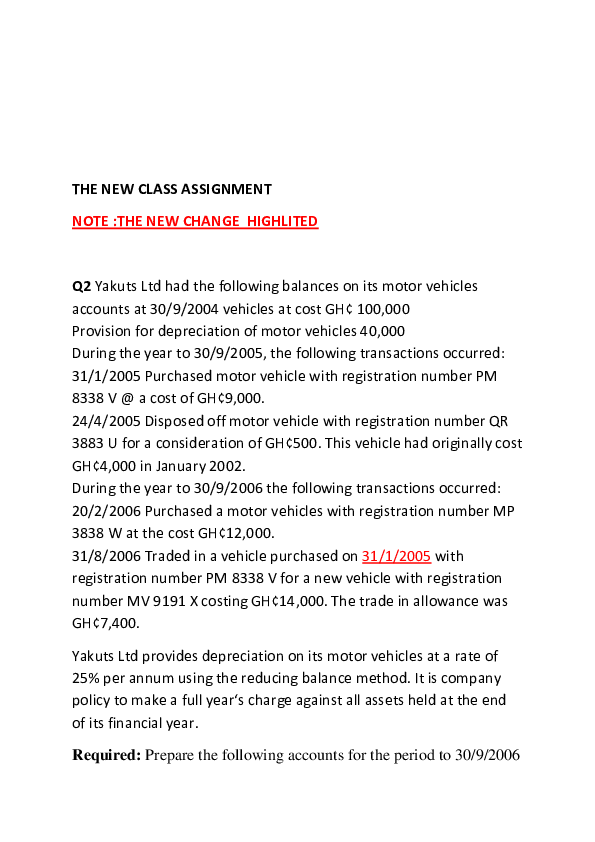 (DOC) THE NEW CLASS ASSIGNMENT