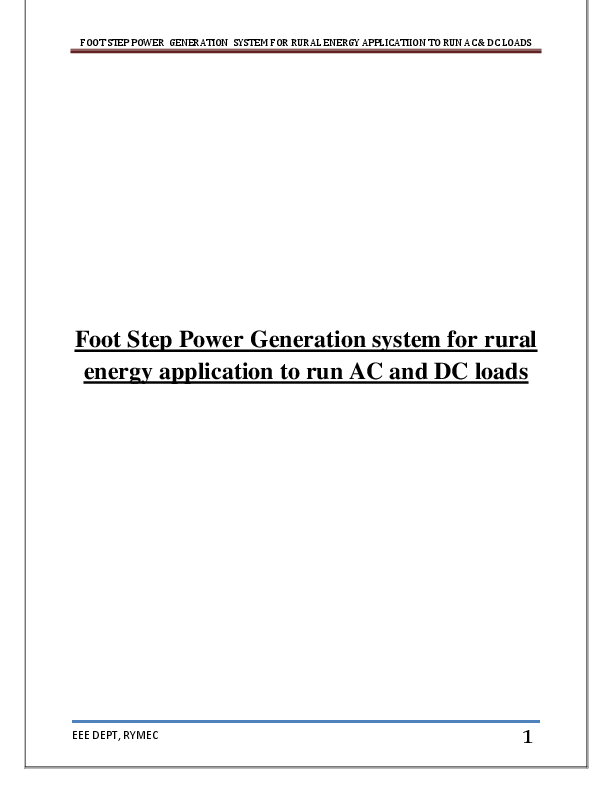 (DOC) Foot Step Power Generation system for rural energy application to ...