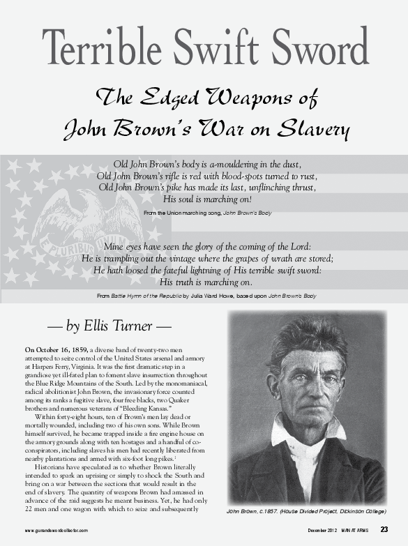 (PDF) Terrible Swift Sword: Edged Weapons of John Brown's War on Slavery
