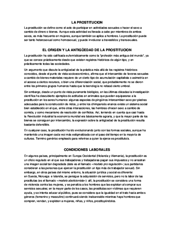Doc La Prostitucion