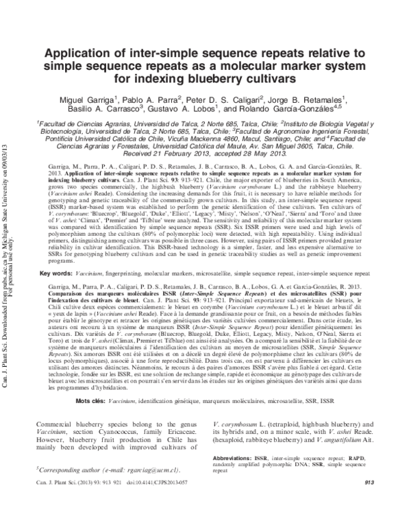 (PDF) Application of inter-simple sequence repeats relative to simple sequence repeats as a ...