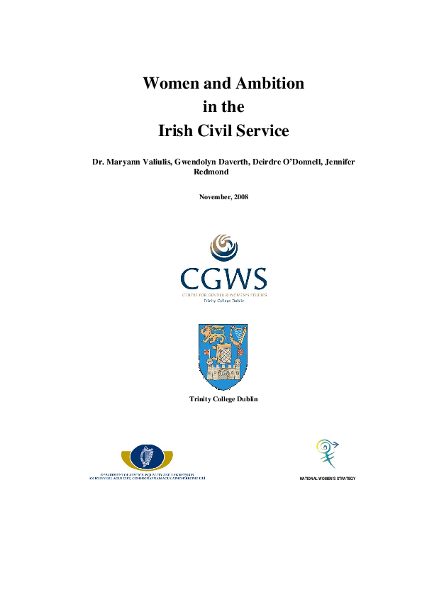 (PDF) Women and Ambition in the Irish Civil Service