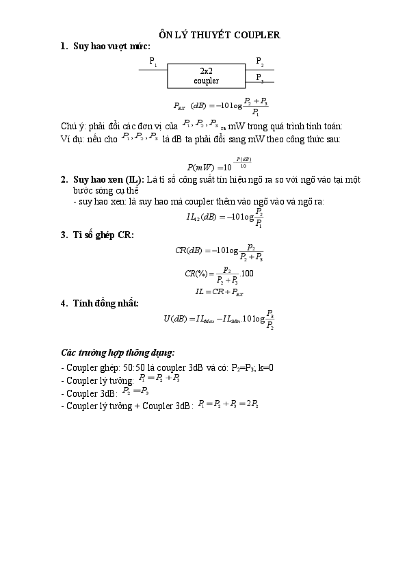 (DOC) E B E Suy hao v t m c: T s ghép CR: Tính đ ng nh t