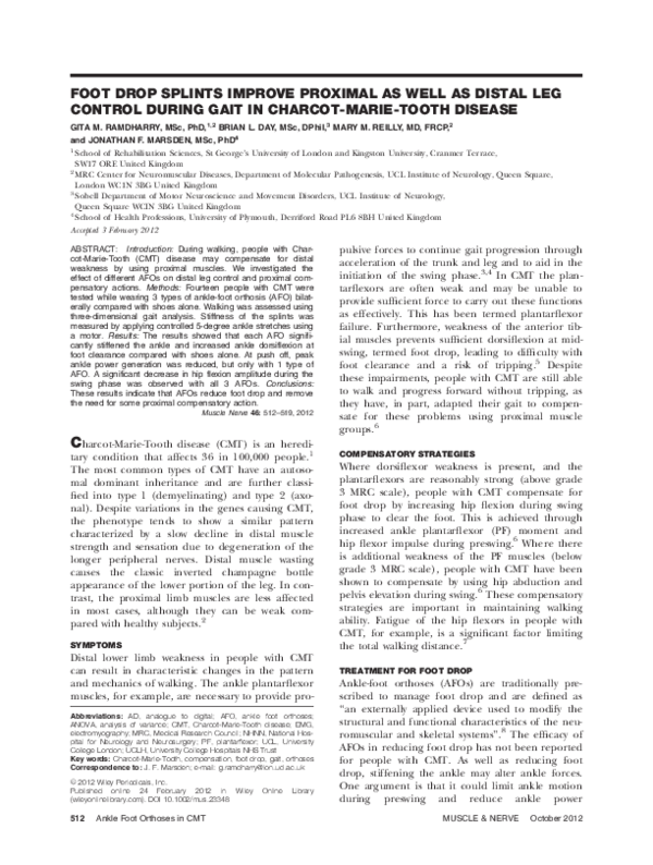 (PDF) Foot drop splints improve proximal as well as distal leg control ...