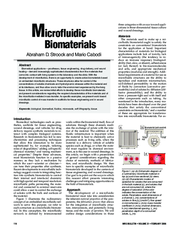 (PDF) Microfluidic Biomaterials