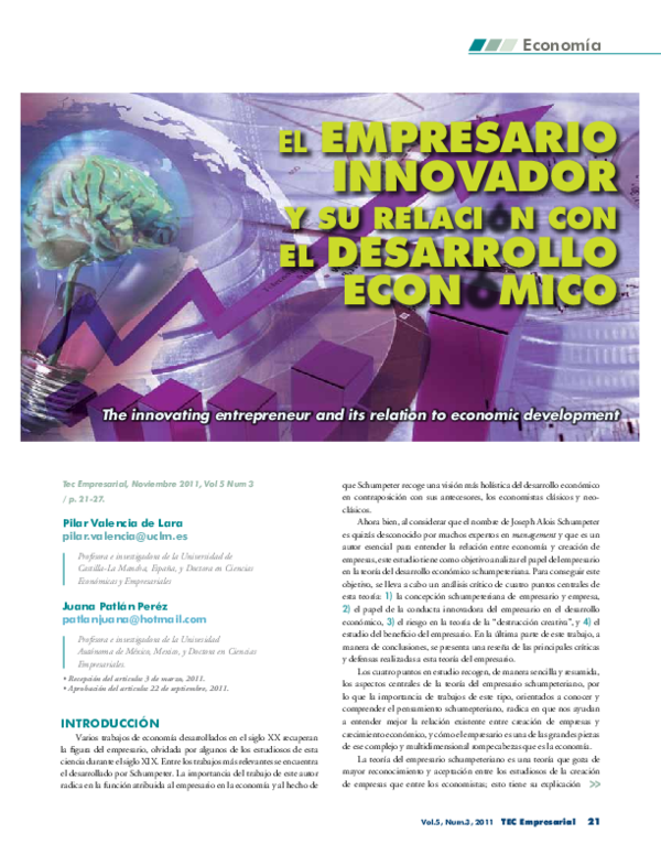 (PDF) Dialnet-El Empresario Innovador YSu Relacion Con El Desarrollo ...