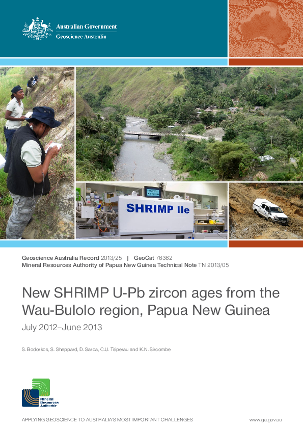 (PDF) New SHRIMP U-Pb zircon ages from the Wau-Bulolo region, Papua New ...
