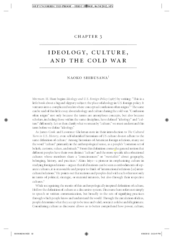 (PDF) Ideology, Culture, and the Cold War