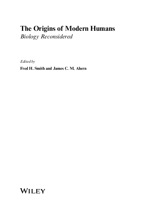 (PDF) The Process of Modern Human Origins: The Evolutionary and ...