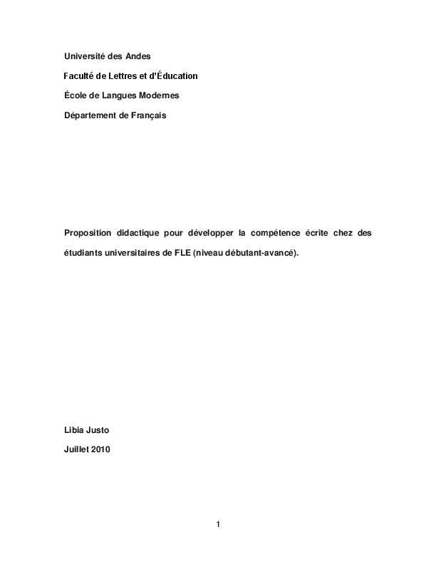 (DOC) proposition didactique pour améliorer la compétence écrite d ...