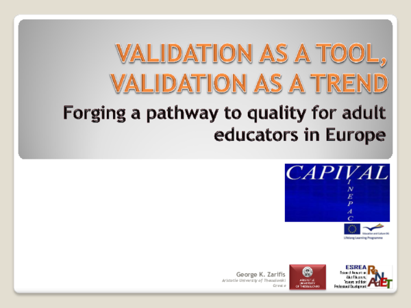 (PPT) Validation as a tool, validation as a trend: forging a pathway to ...