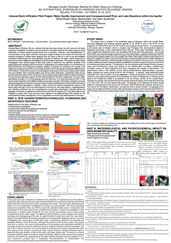 (PDF) Induced Bank Infiltration Pilot project: Water quality ...