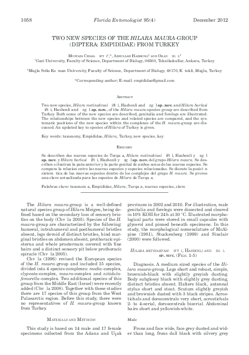 (PDF) Çiftçi, M.C., Hasbenli, A., Özgül, O., 2012. Two New Species of ...
