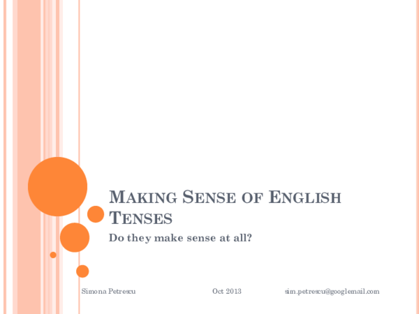(PDF) Making Sense of English Tenses - brief overview for adult learners