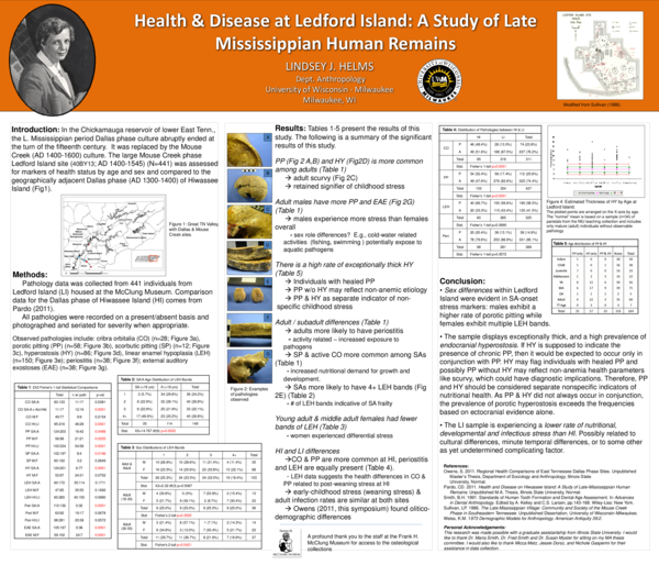 (PDF) Health and Disease at Ledford Island: A Study of Late ...