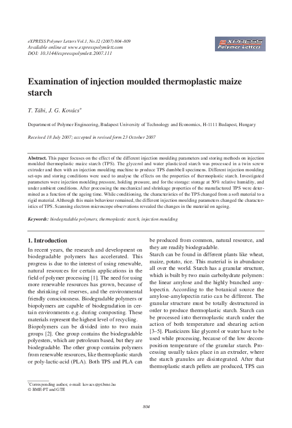 (PDF) Examination-of-injection-moulded-thermoplastic-maize-starch 2007 ...
