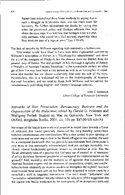 (PDF) Gerald Feldman, Wolfgang Seibel (eds.), Networks of Persecution ...