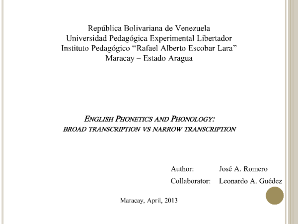 (PPT) Broad transcription vs narrow transcription