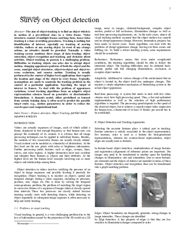 Doc Survey On Object Detection