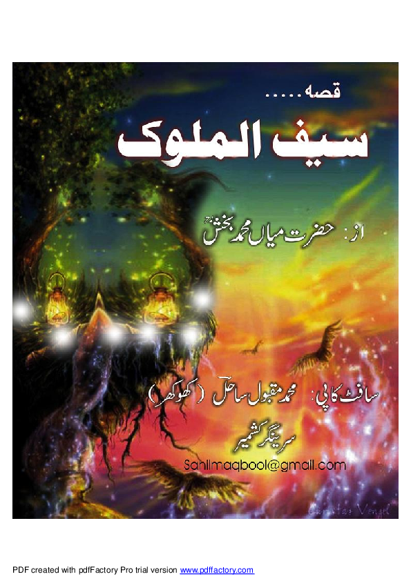 (PDF) Saif ul Malook by Mian Mohammad Bakash (RA) The great Pahari epic ...
