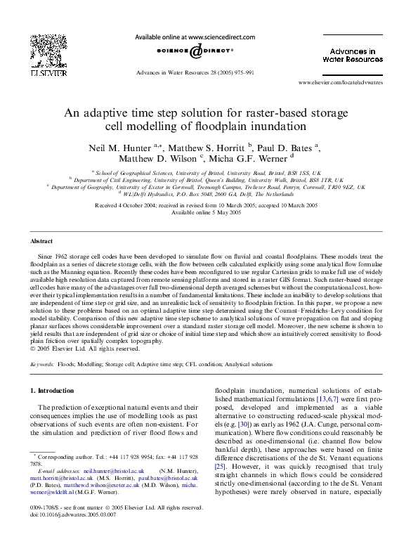 Pdf An Adaptive Time Step Solution For Raster Based Storage Cell