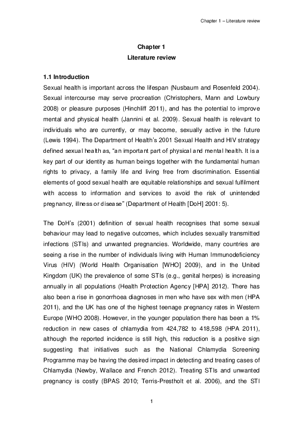 (PDF) Chapter 1: Literature review