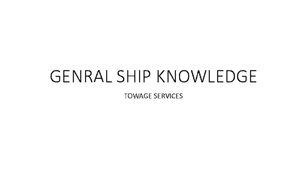 (PDF) General Ship Knowledge - Towage services