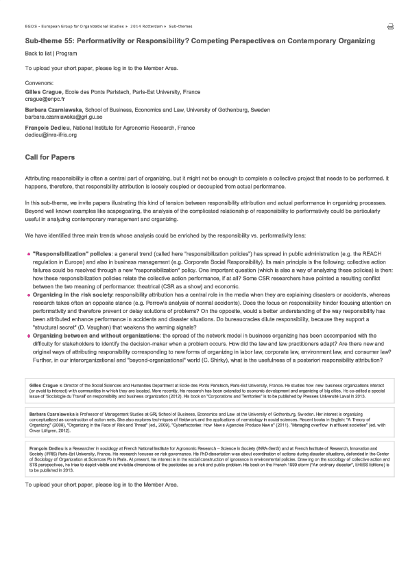 (PDF) Performativity vs. responsibility?