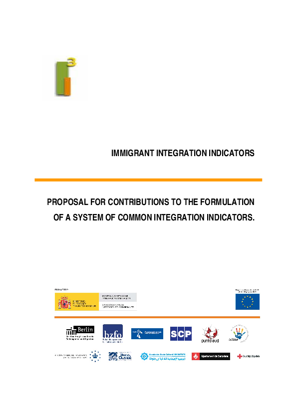 (PDF) IMMIGRANT INTEGRATION INDICATORS PROPOSAL FOR CONTRIBUTIONS TO ...