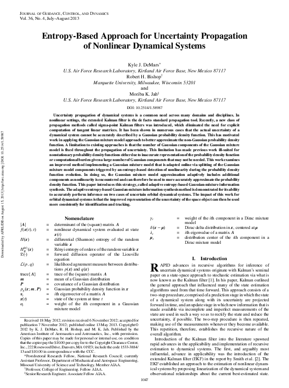 (PDF) Adaptive Entropy-based Gaussian-mixture Information Synthesis