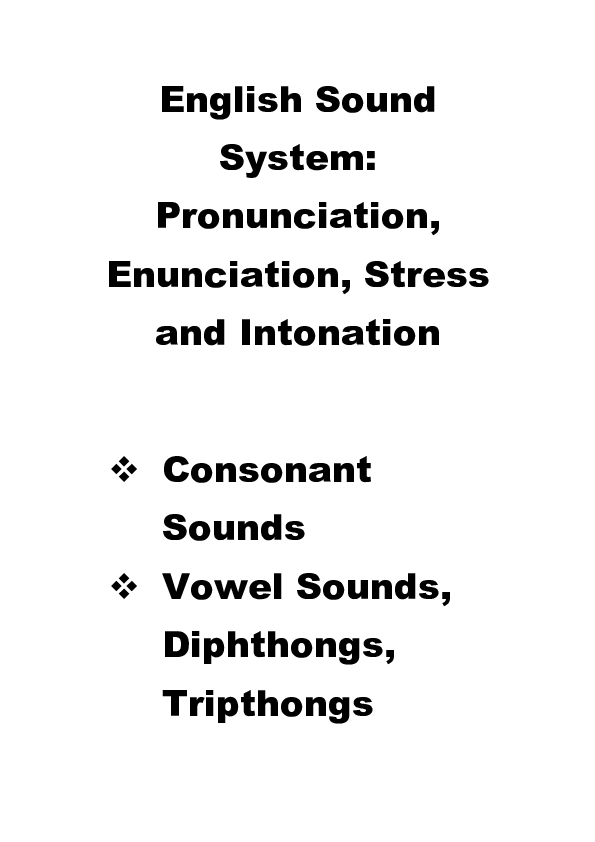 (DOC) English Sound System