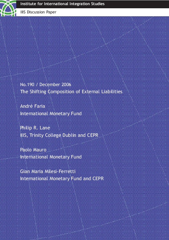 (PDF) The Shifting Composition of External Liabilities