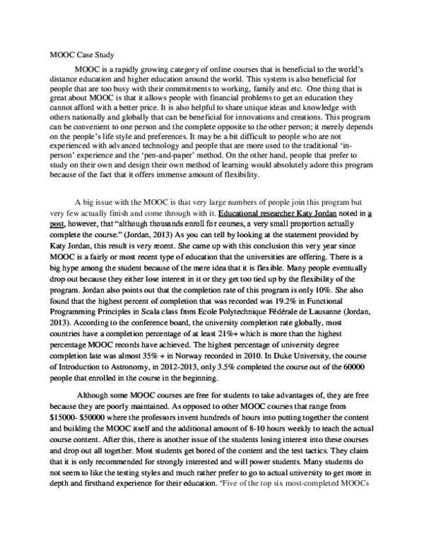 (PDF) MOOC Case Study