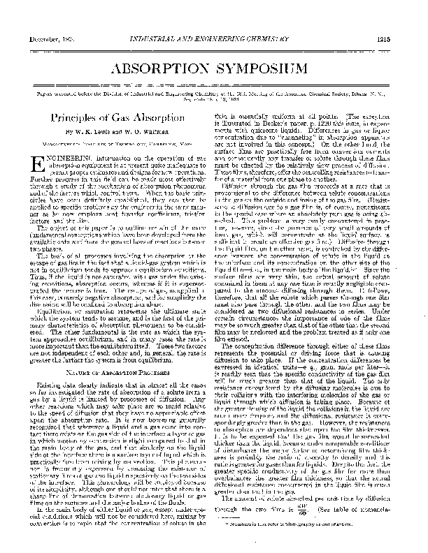 (PDF) Principles of Gas Absorption