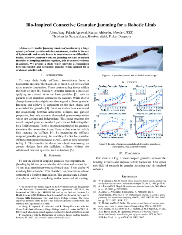 (PDF) Bio-Inspired Connective Granular Jamming for a Robotic Limb