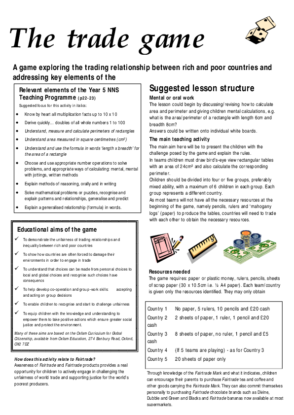 (PDF) How does this activity relate to Fairtrade? A game exploring the ...