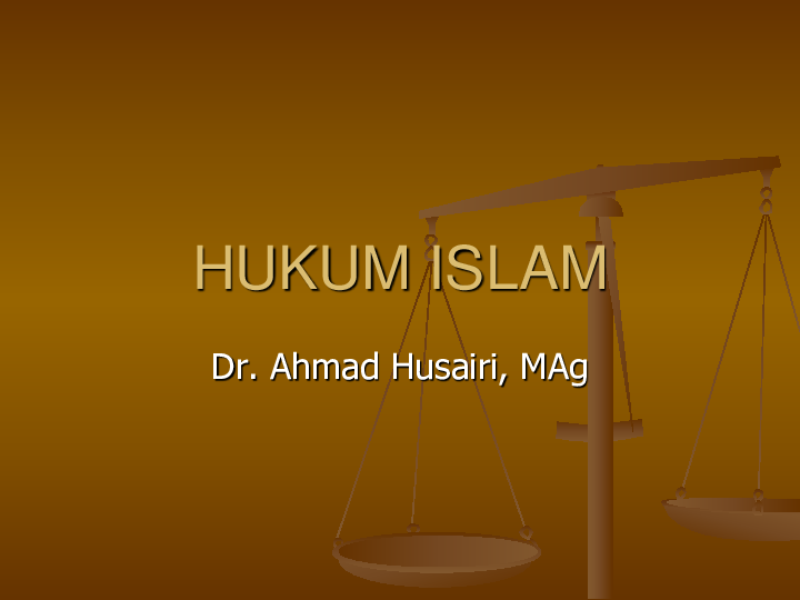 (PPT) HUKUM ISLAM