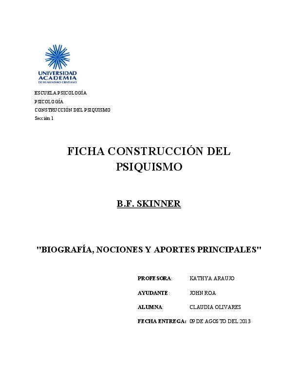 (DOC) Ficha Skinner