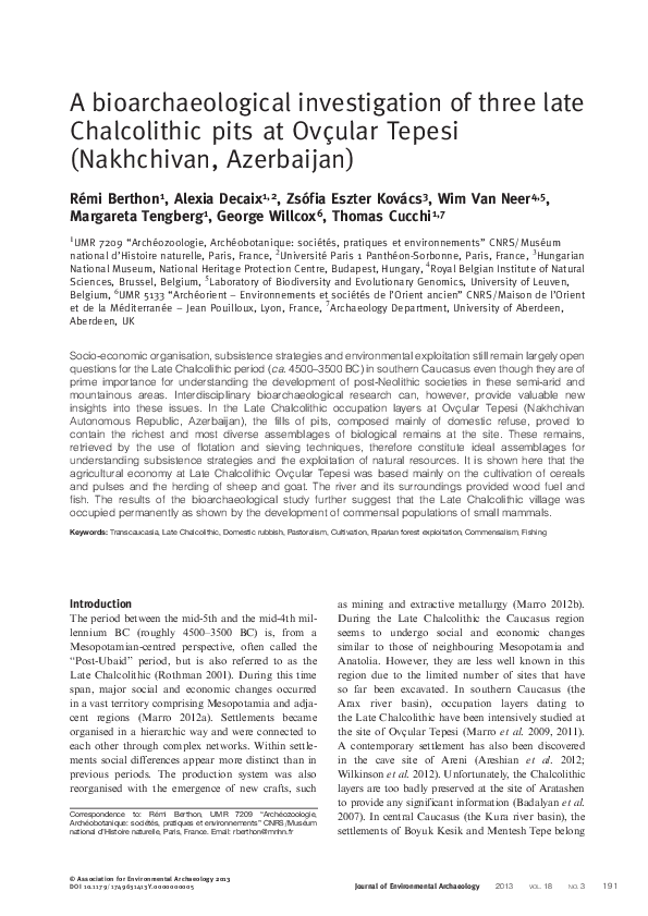 (PDF) RÉMI BERTHON, ALEXIA DECAIX, ZSÓFIA ESZTER KOVÁCS, WIM VAN NEER ...