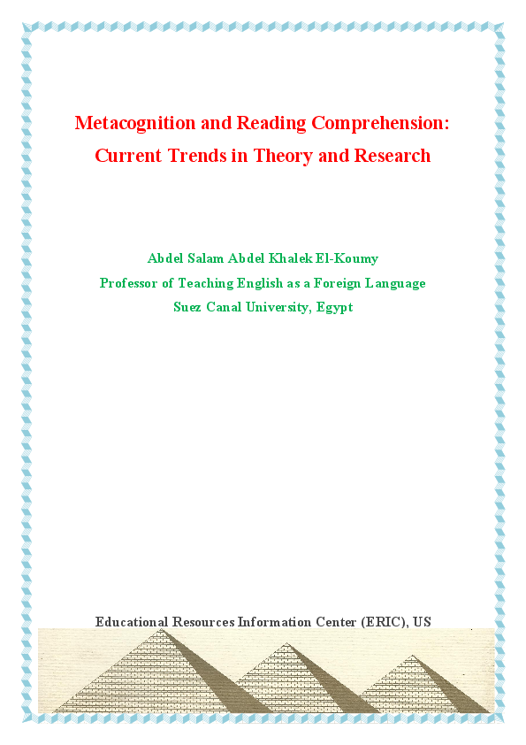 (PDF) Metacognition and Reading Comprehension: Current Trends in Theory and Research