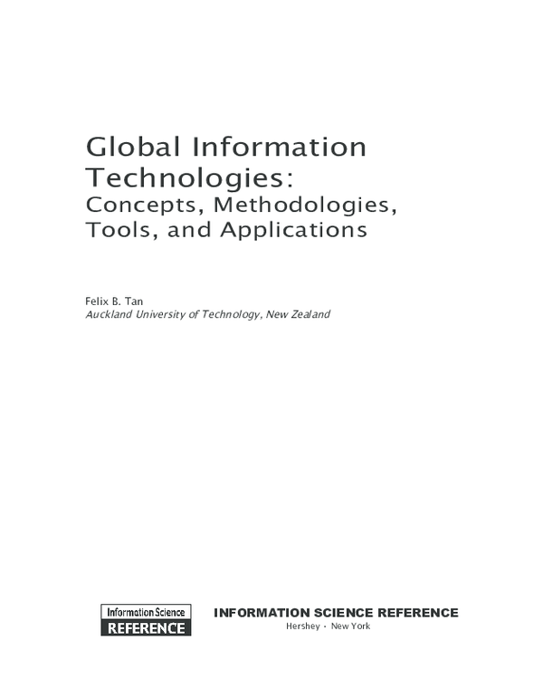 (PDF) Global Information Technologies: Concepts, Methodologies, Tools, and Applications
