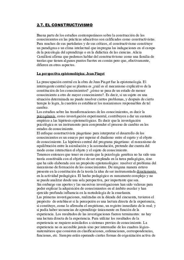 (DOC) 2 7.EL CONSTRUCTIVISMO