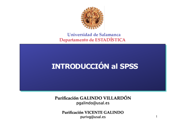 (PDF) INTRODUCCIÓN al SPSS