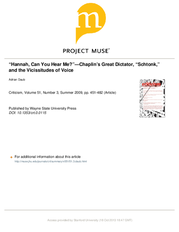 the great dictator analysis