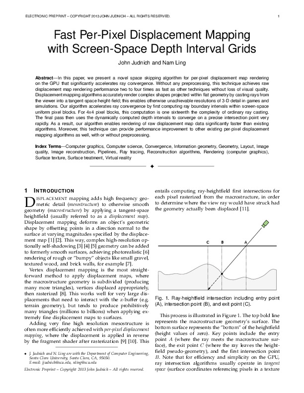 (PDF) Fast Per-Pixel Displacement Mapping with Screen-Space Depth ...
