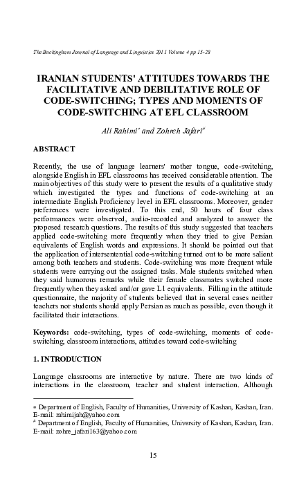 types of code switching